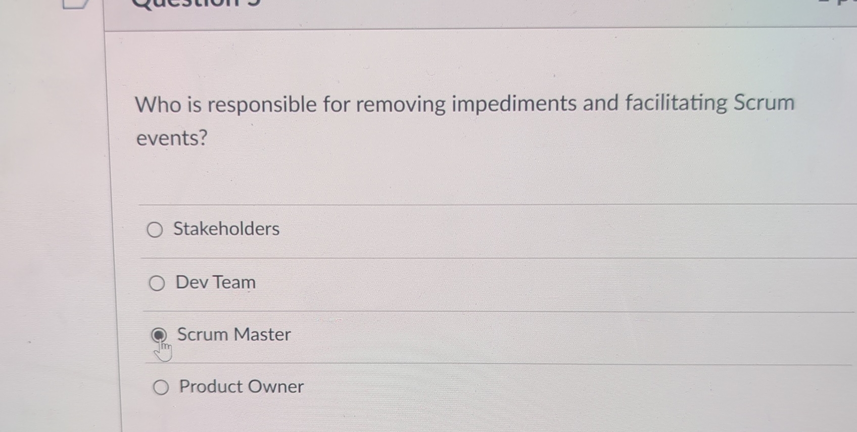 Solved Who is responsible for removing impediments and | Chegg.com