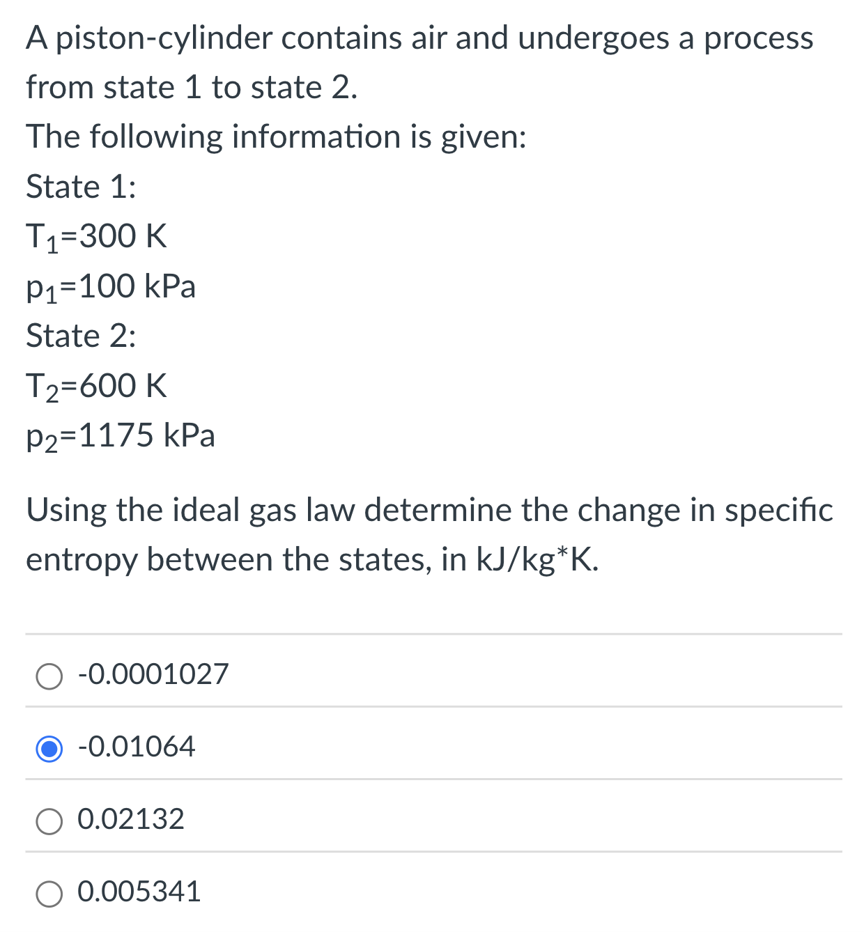 Solved A piston-cylinder contains air and undergoes a | Chegg.com