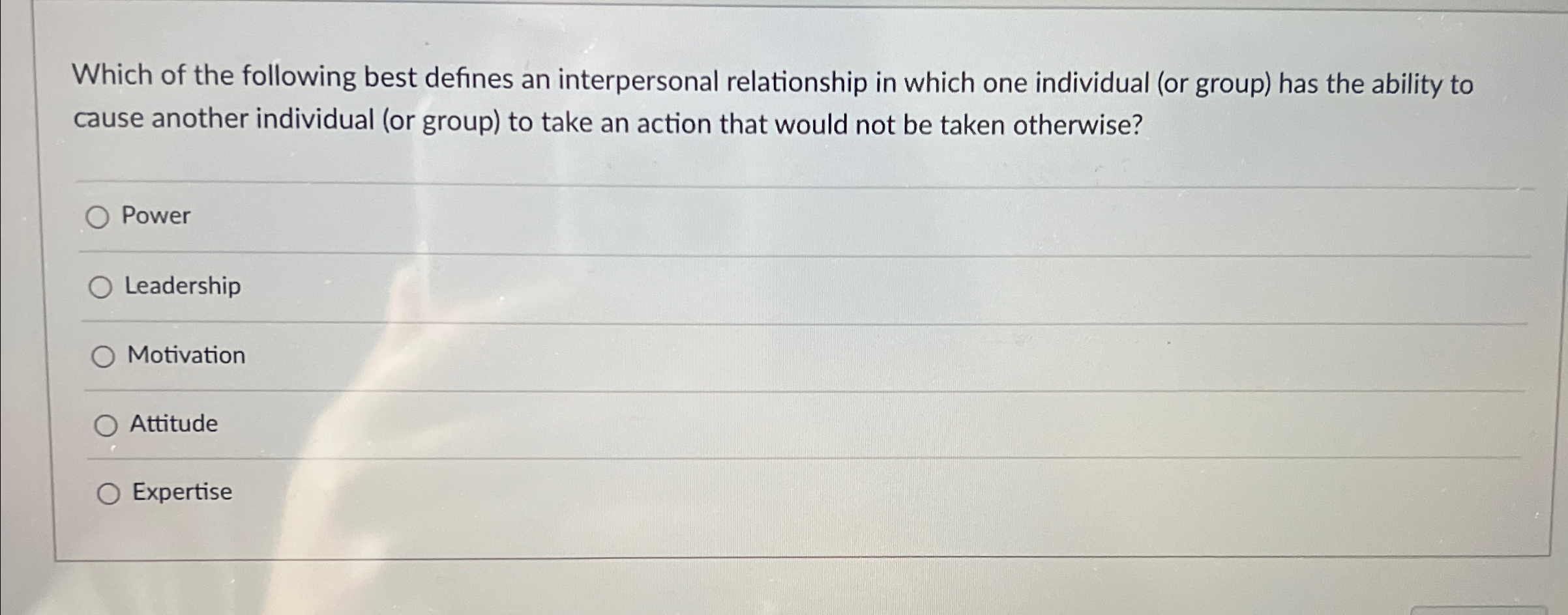 Solved Which of the following best defines an interpersonal | Chegg.com