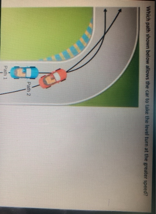 Solved Which path shown below allows the car to take the | Chegg.com