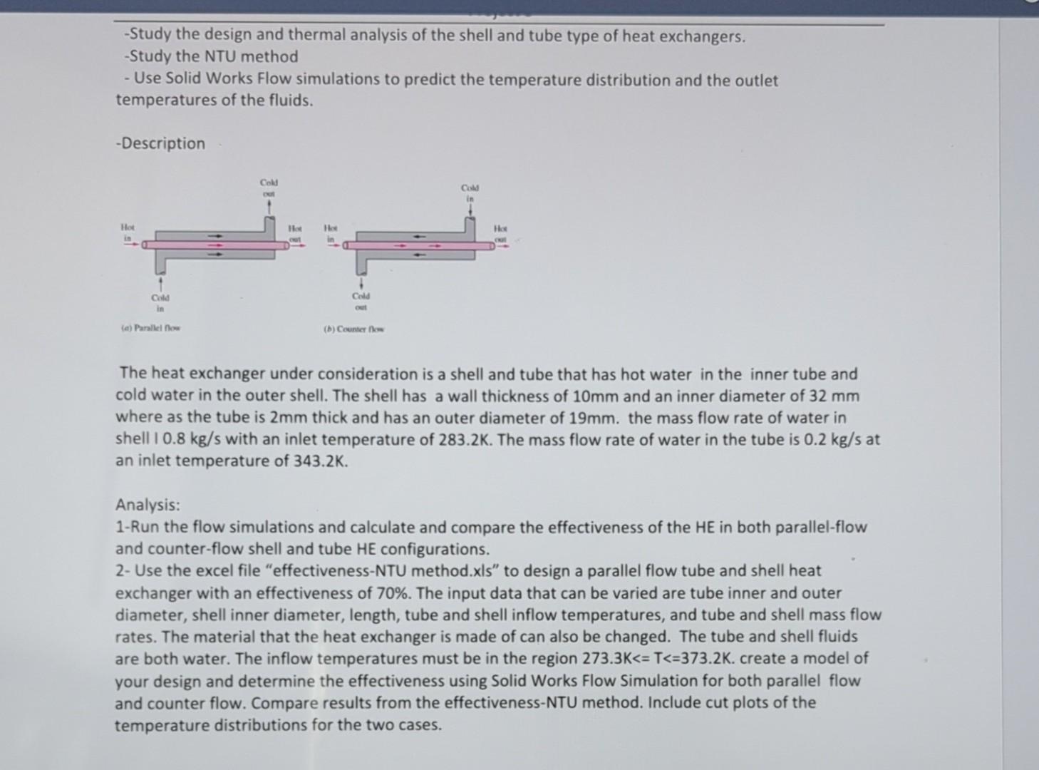 Solved -Study the design and thermal analysis of the shell | Chegg.com