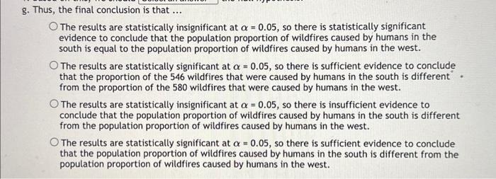 Solved Is the proportion of wildfires caused by humans in | Chegg.com Solved Is the proportion of wildfires caused by humans in | Chegg.com