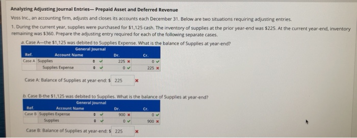 Solved Analyzing Adjusting Journal Entries, Prepaid Asset | Chegg.com