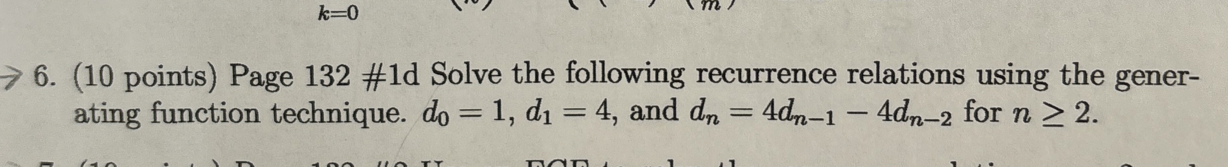 Solved (10 ﻿points) ﻿Page 132#1d ﻿Solve the following | Chegg.com
