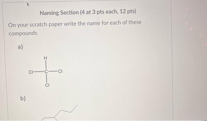 Solved On your scratch paper write the name for each of | Chegg.com