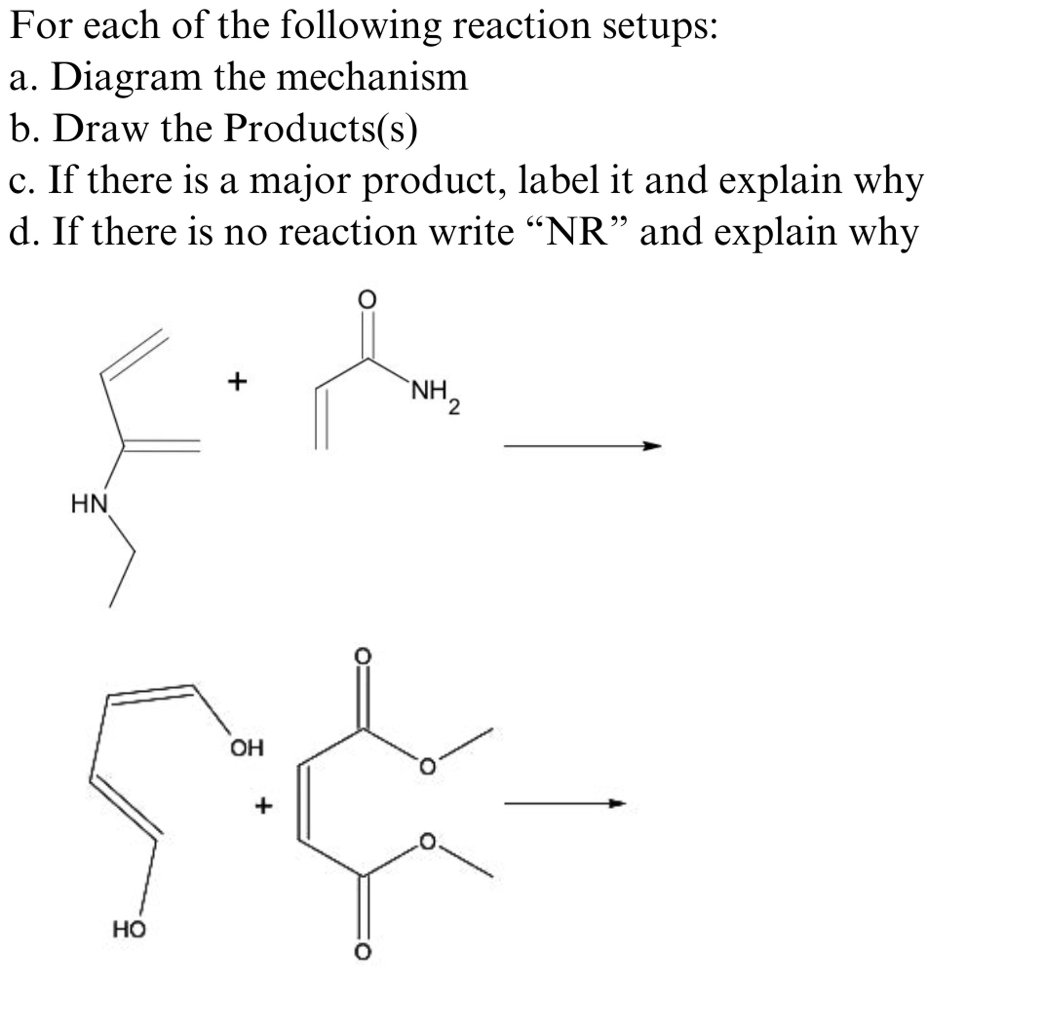 Solved For each of the following reaction setups:a. ﻿Diagram | Chegg.com