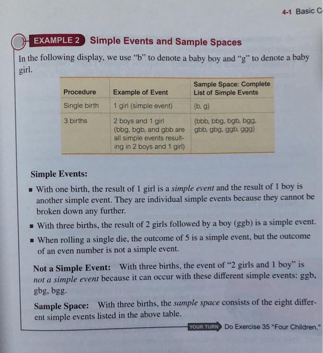 Solved 8. Births Example 2 in this section includes the | Chegg.com