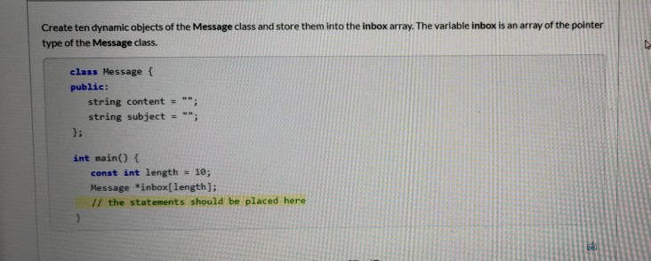 Solved Create ten dynamic objects of the Message class and | Chegg.com