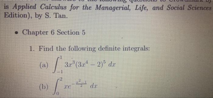 Solved is Applied Calculus for the Managerial, Life, and | Chegg.com
