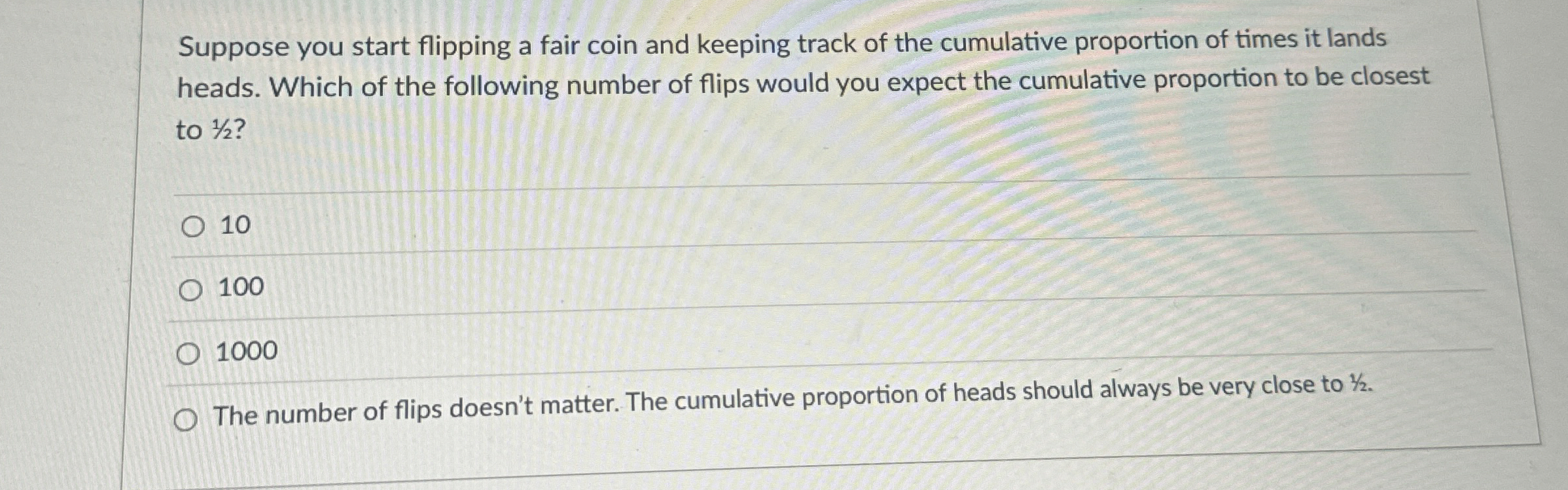 Solved Suppose you start flipping a fair coin and keeping | Chegg.com