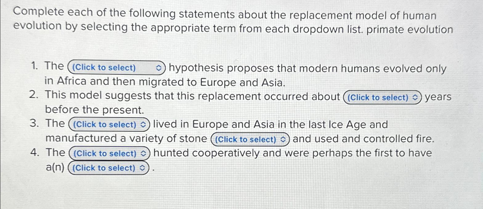 Solved Complete each of the following statements about the | Chegg.com