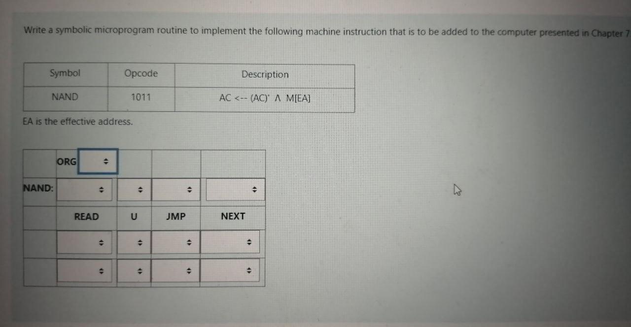 Write a symbolic microprogram routine to implement | Chegg.com