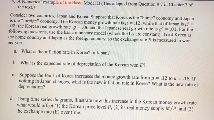 Solved 4. A Numerical example of the Basic Model II (This | Chegg.com