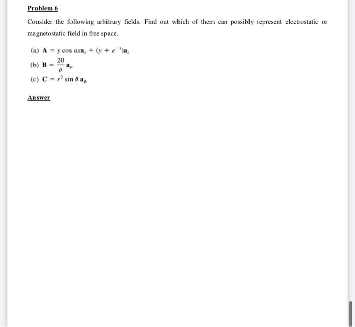 Solved Consider the following arbitrary fields. Find out | Chegg.com
