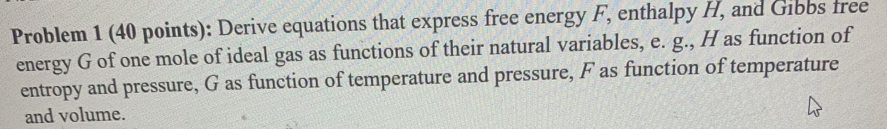 Solved Problem 1 (40 ﻿points): Derive equations that express | Chegg.com