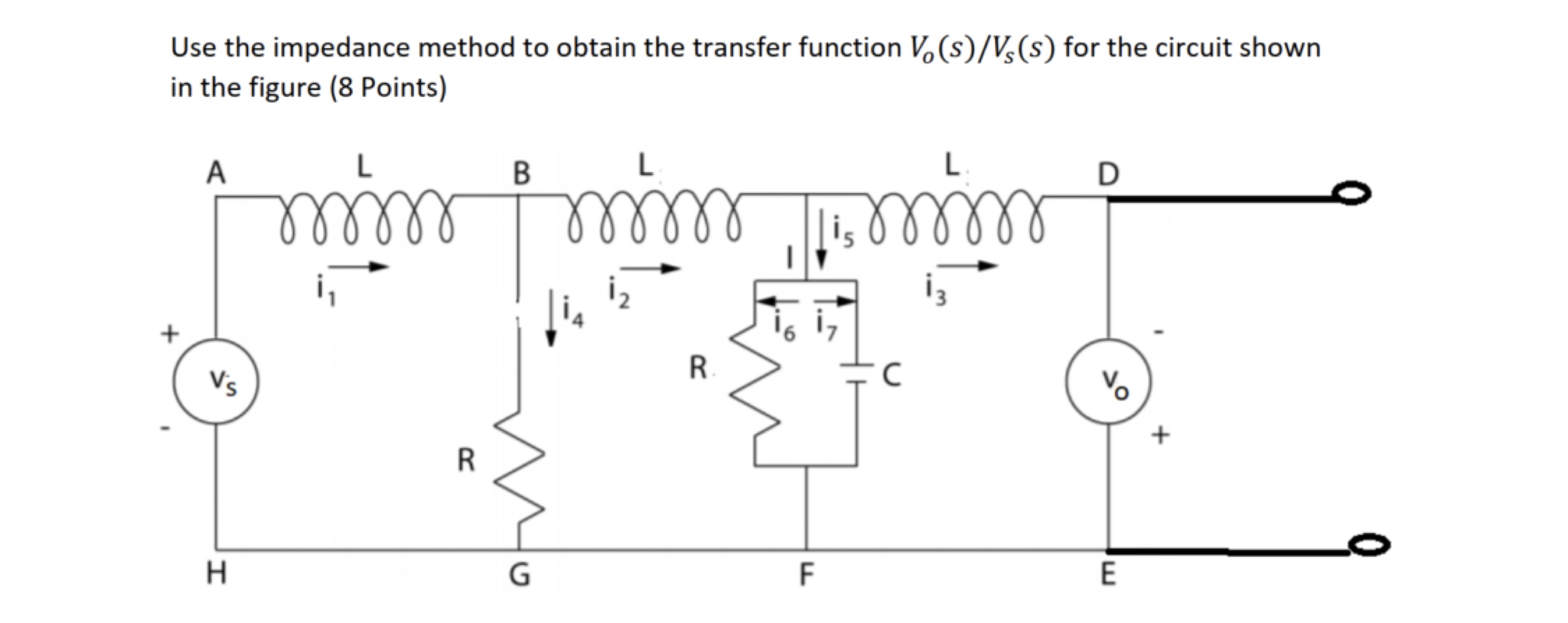 Solved Use the impedance method to obtain the transfer | Chegg.com