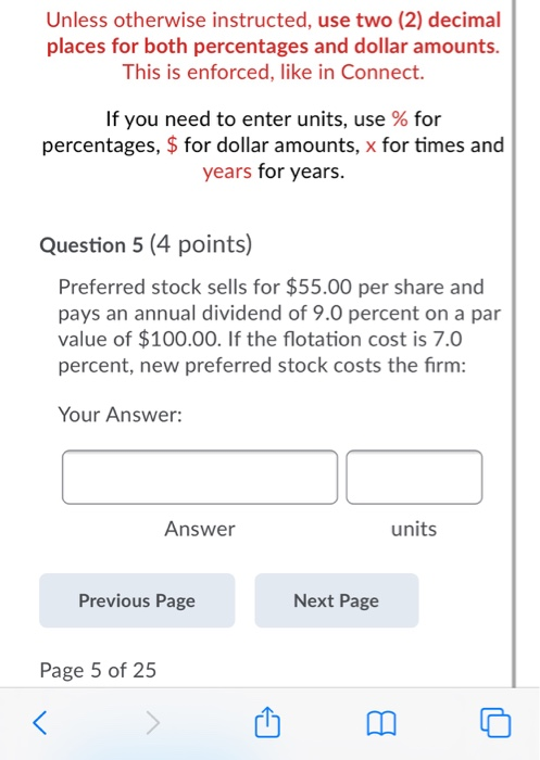 Solved Unless otherwise instructed, use two (2) decimal | Chegg.com