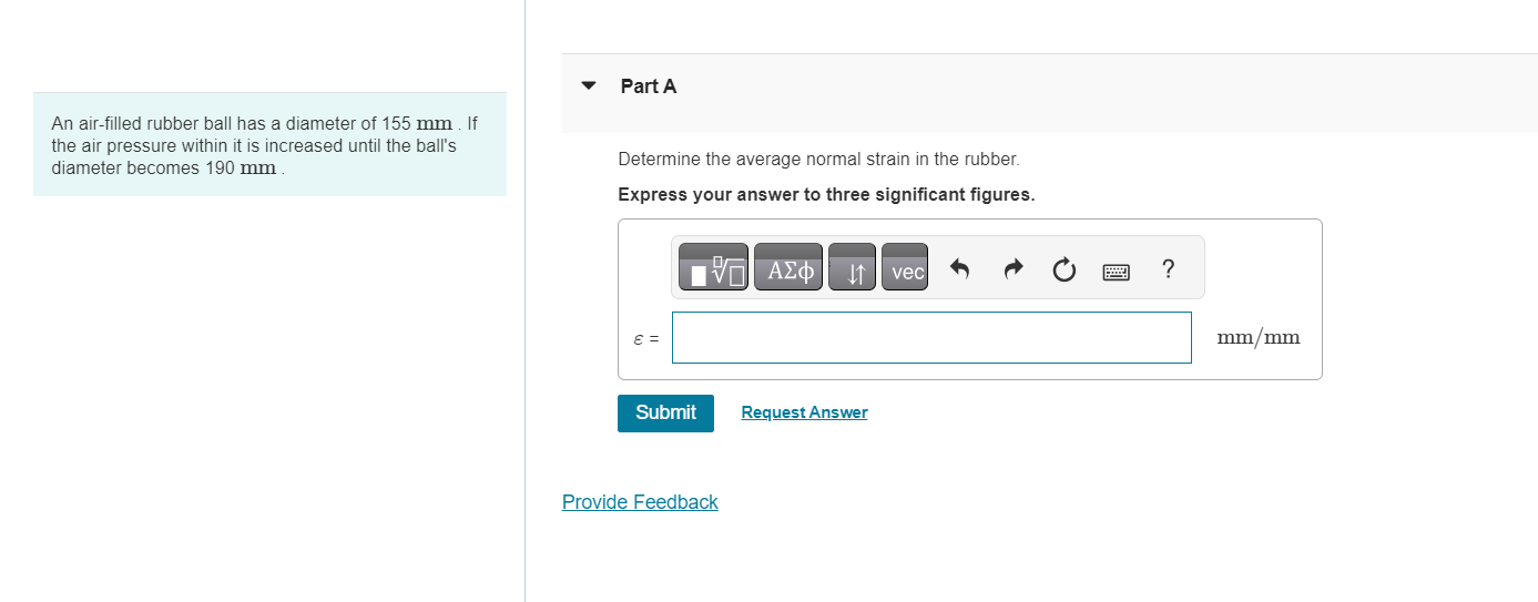 Solved Part AAn air-filled rubber ball has a diameter of | Chegg.com
