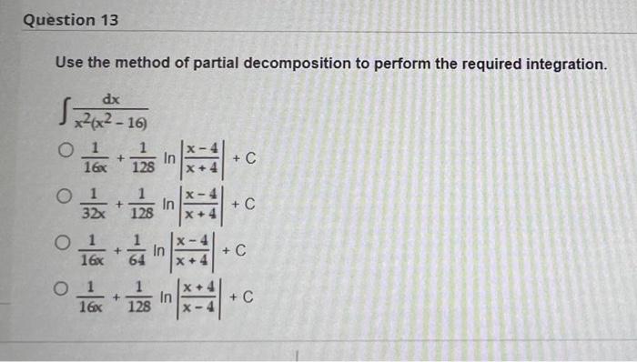 Solved Use the method of partial decomposition to perform | Chegg.com
