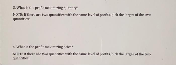 Solved Monopoly Problem Set Use the following information to | Chegg.com