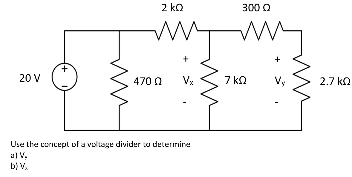 Solved Use the concept of a voltage divider to | Chegg.com