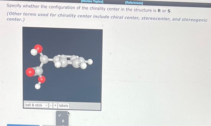 Solved Specify the configurations ( R or S ) of chiral | Chegg.com