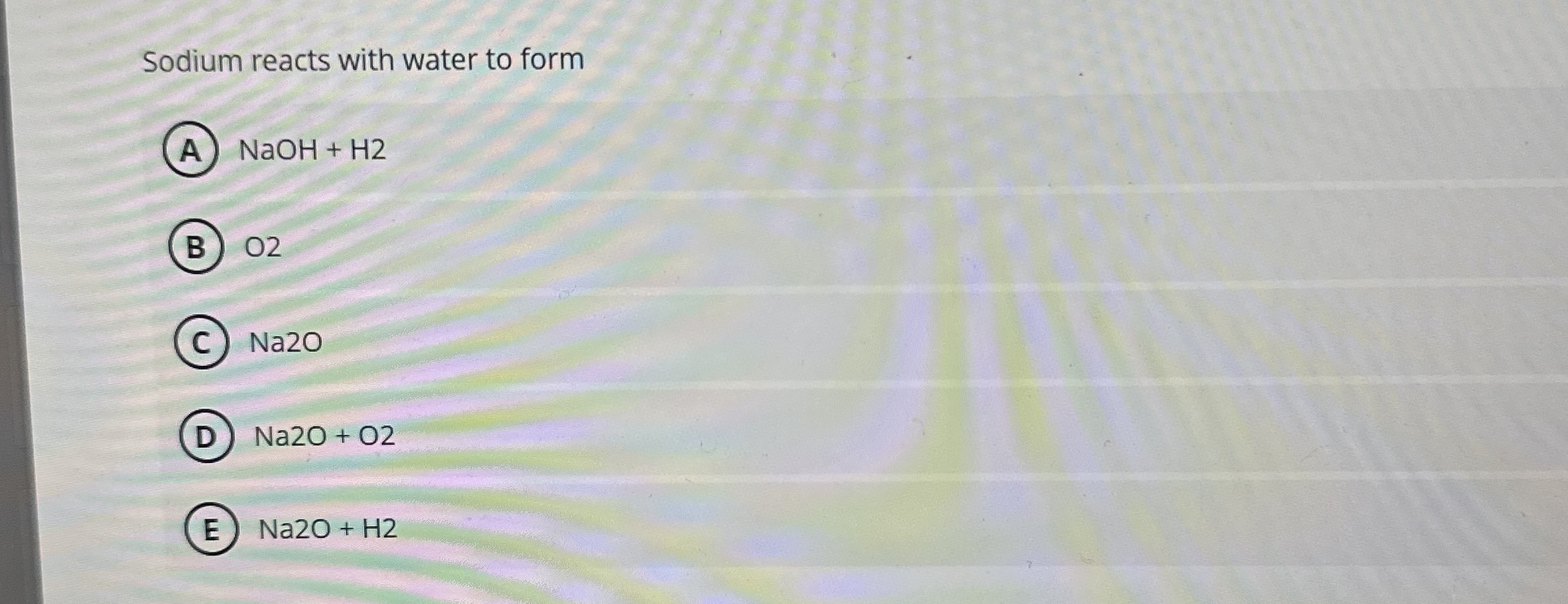 Solved Sodium reacts with water to formNaOH H2O 2Na 2 | Chegg.com