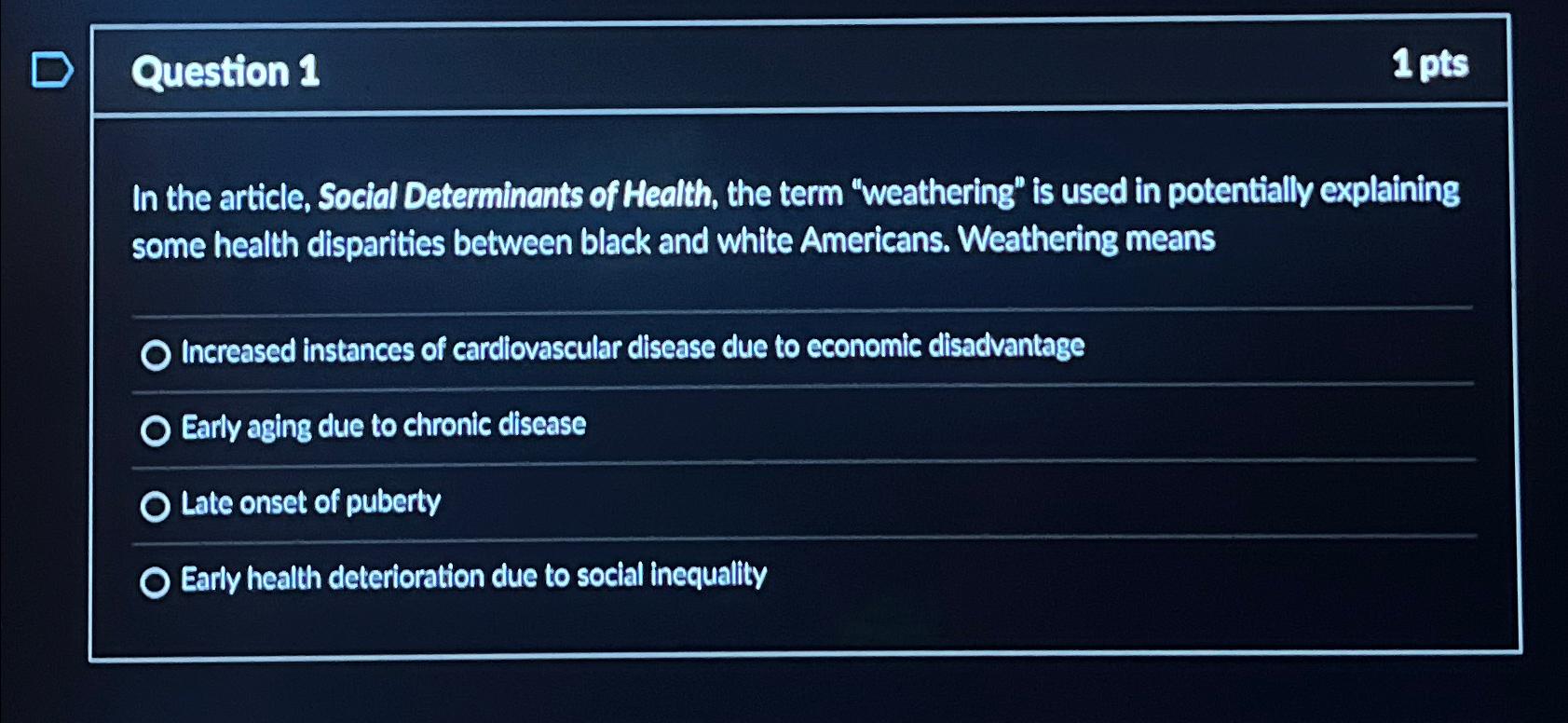 Solved Question 11 ﻿ptsIn the article, Social Determinants | Chegg.com