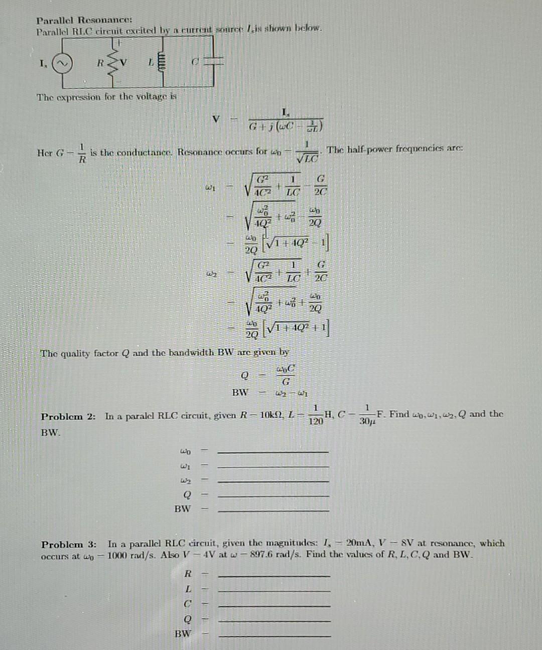 Solved Problems 2 and 3 are based on the same Parallel | Chegg.com