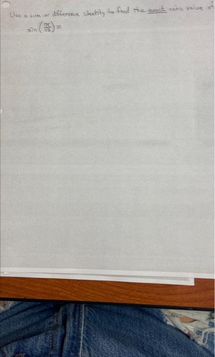 Solved Use a sum or difference redenty to find the exent | Chegg.com