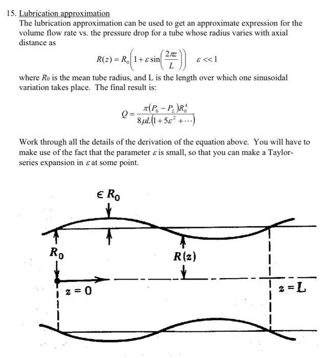 15. Lubrication approximation The lubrication | Chegg.com