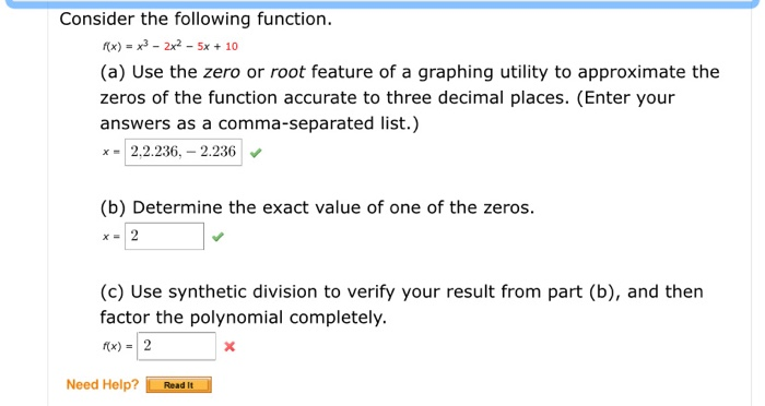 Solved Consider the following function. f(x) = x3 - 2x2 - 5x | Chegg.com