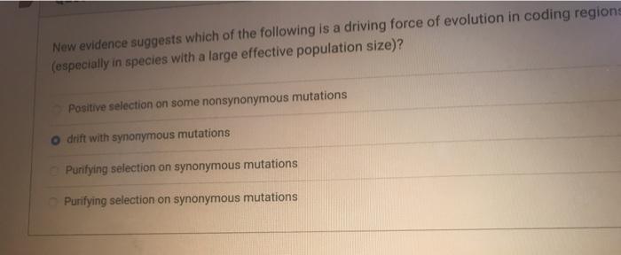 Solved New evidence suggests which of the following is a | Chegg.com