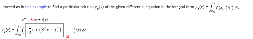 Solved Proceed as in this example to find a particular | Chegg.com