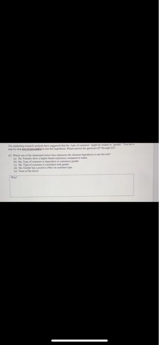 Solved marketing reaearch. please explain in simple terms | Chegg.com