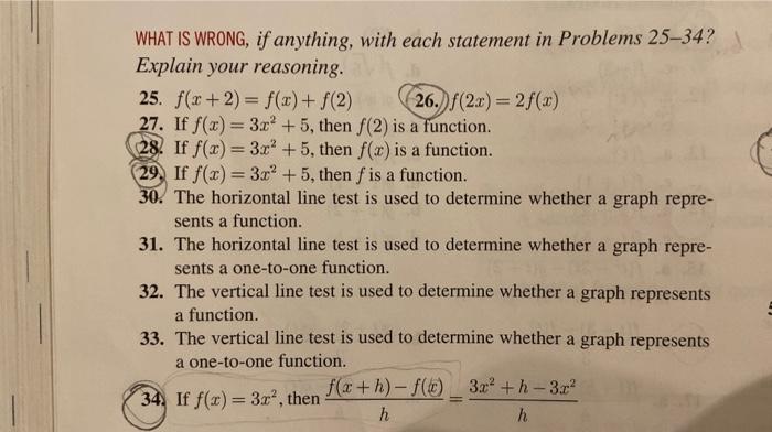 Solved WHAT IS WRONG, if anything, with each statement in | Chegg.com