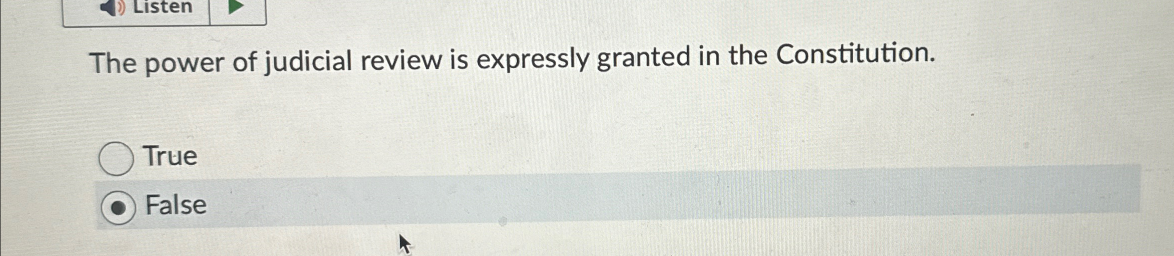 Solved The power of judicial review is expressly granted in | Chegg.com
