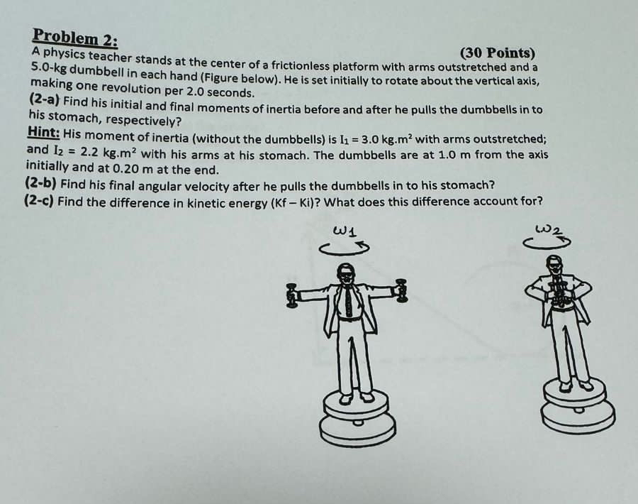 Solved Problem 2:(30 ﻿Points)A physics teacher stands at the | Chegg.com