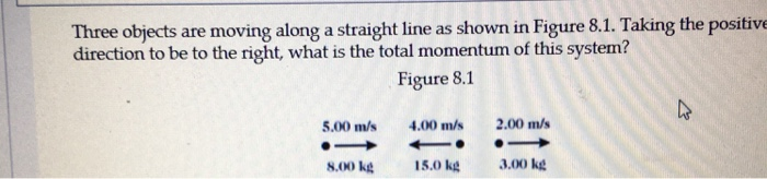 Solved Three objects are moving along a straight line as | Chegg.com