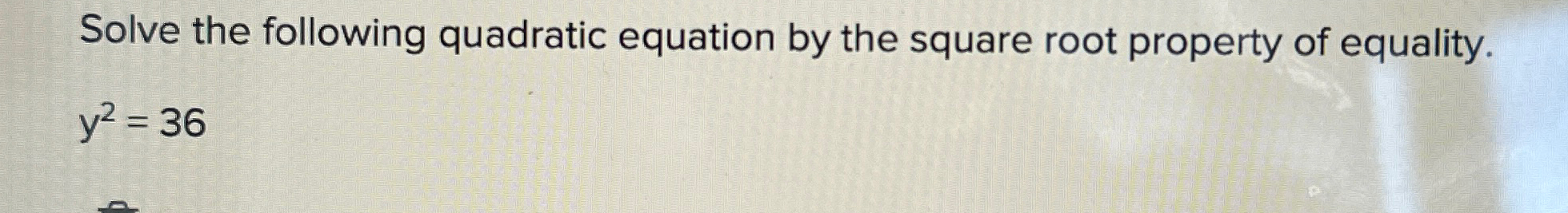 Solved Solve the following quadratic equation by the square | Chegg.com