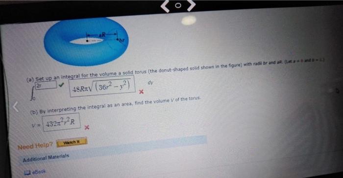 Solved 21 Jo (a) Set up an integral for the volume a solid | Chegg.com