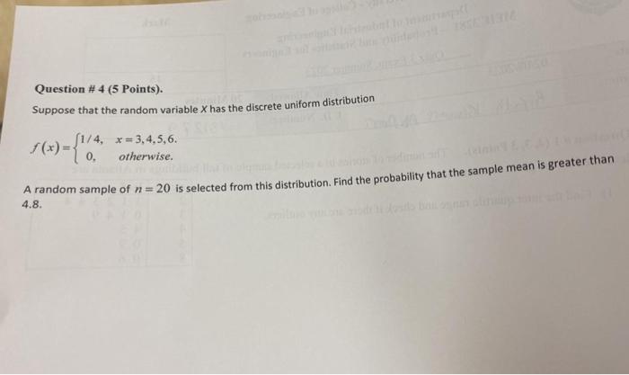 Solved Suppose that the random variable X has the discrete | Chegg.com