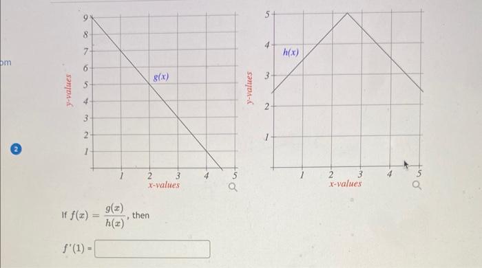 Solved f(x)=h(x)g(x) | Chegg.com