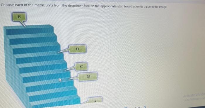 Solved Choose each of the metric units from the dropdown box | Chegg.com