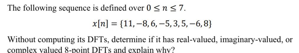 Solved The following sequence is defined over | Chegg.com