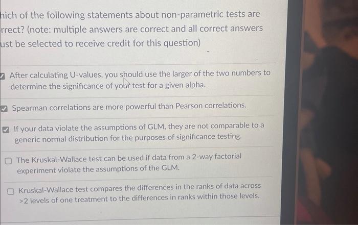Solved nich of the following statements about non-parametric | Chegg.com