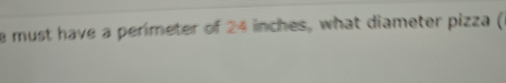 Solved must have a perimeter of 24 ﻿inches, what diameter | Chegg.com