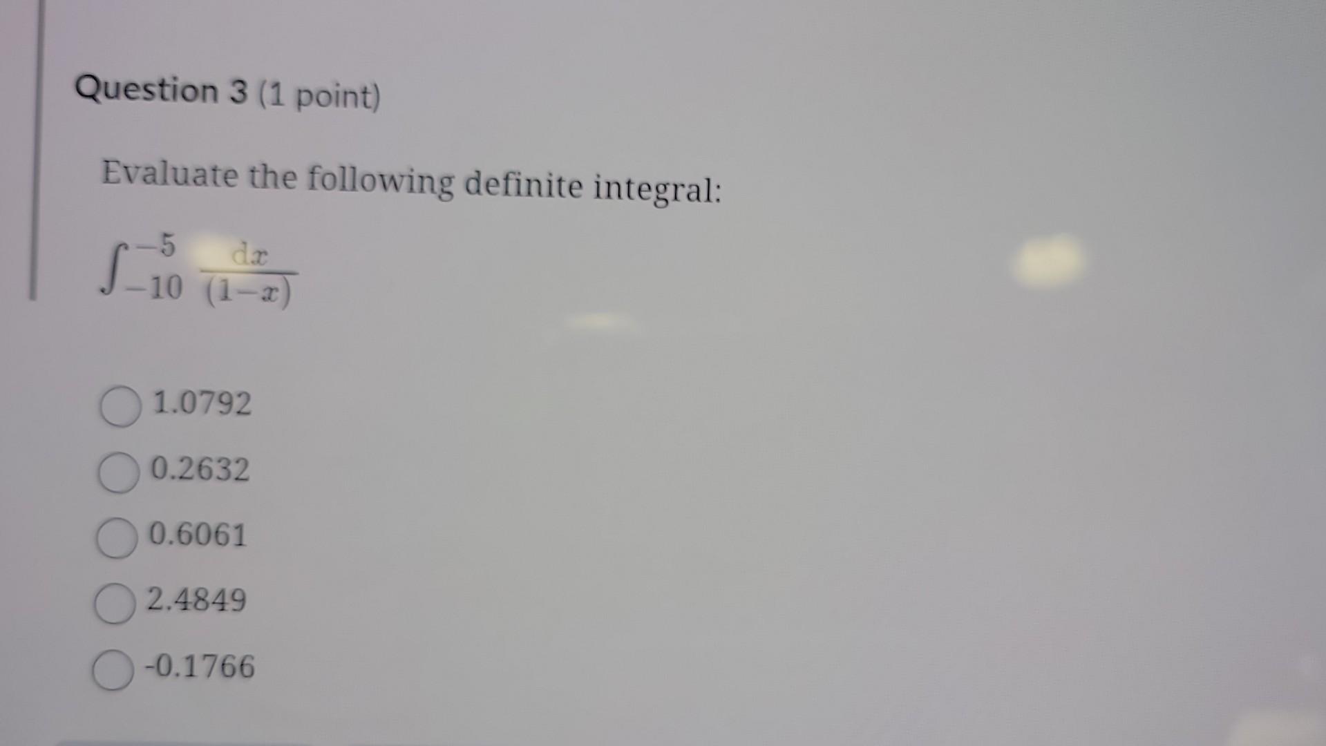 Solved Evaluate the following definite integral: | Chegg.com
