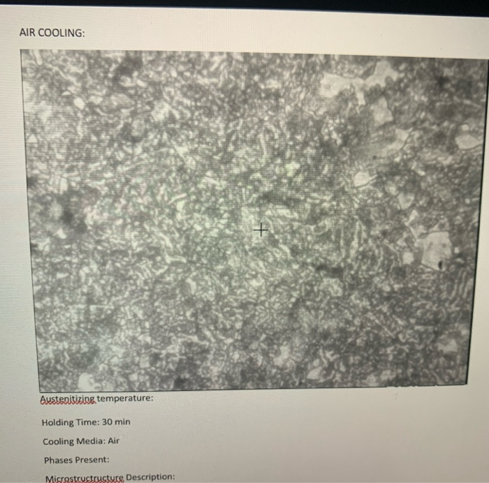 Solved please explain how do i know the austenizing | Chegg.com