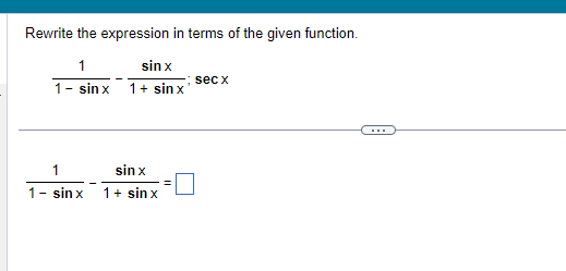 Solved Rewrite the expression in terms of the given | Chegg.com